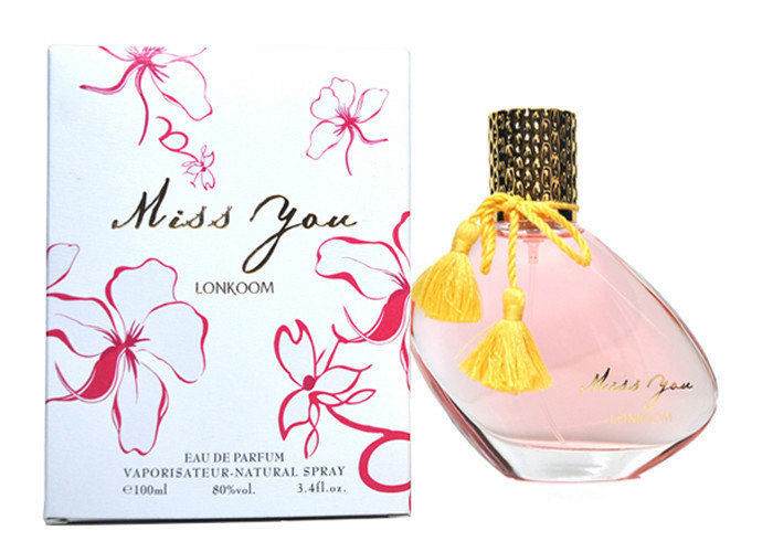 100ml Perfume Miss You Lonkoom , Fruity Floral Fragrances Pink Color