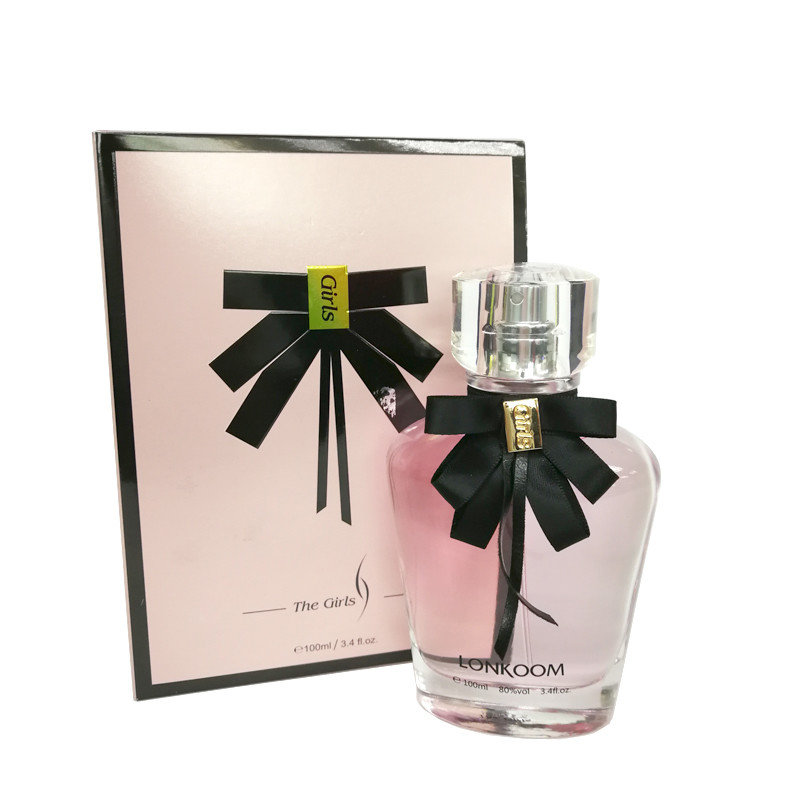 Pink Color / Gold Color Lonkoom Perfume Girl EDP Spray Perfume Gift Box Packing
