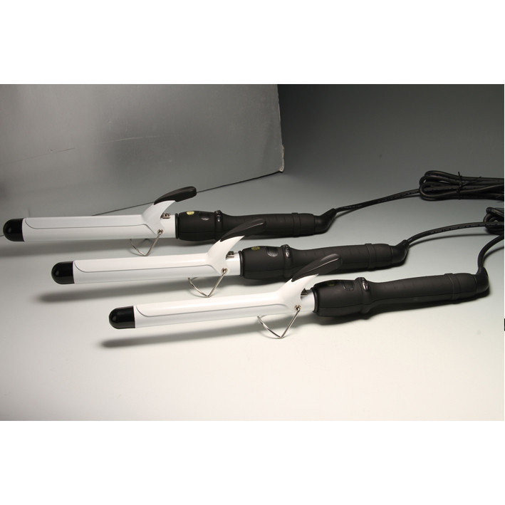 Quick white Curling Iron Rapid heating LED/LCD display , ,Temperature can be adjusted