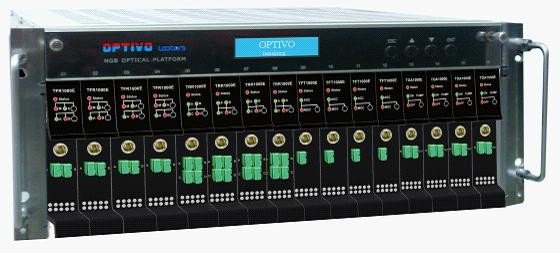 OPTIVO Modular Design 4U Rack HFC Headend Optical Devices With 16 Slots