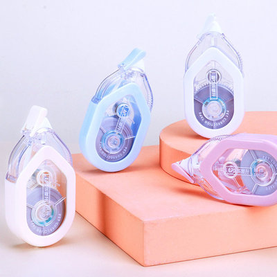 OEM Fashionable Correction Tape Office and Student 5mm*8m Anti-impact Body Noise Reduction Silent Gear Structure White-o