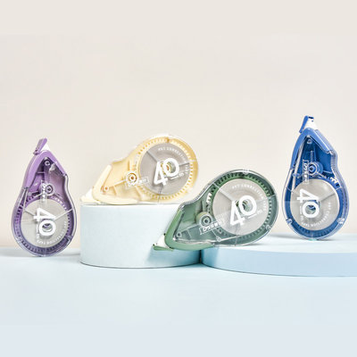 New Arrival Drop-resistant Plastic Whiteout Correction Tape Large Capacity 40m Length Correction Tape Rolls