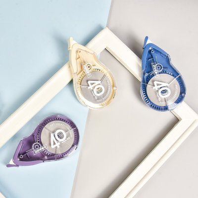 New Arrival Drop-resistant Plastic Whiteout Correction Tape Large Capacity 40m Length Correction Tape Rolls