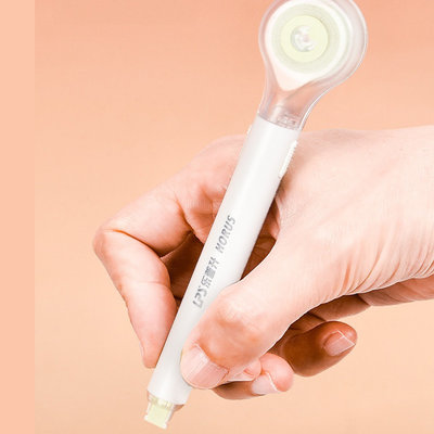 Pen Style Correction Tape With Beige Color Tape For Students Eye-care Correction Roller Refillable