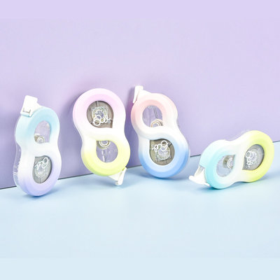 Classical Stationery Whiteout Tape Durable PET Tape Gradient Color Correction Tape