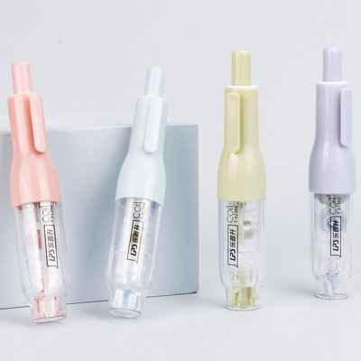 New Press Type Pen Style Whiteout Tape OEM Order Factory Custom Correction Tape With 360 Degree Rotatable Tip