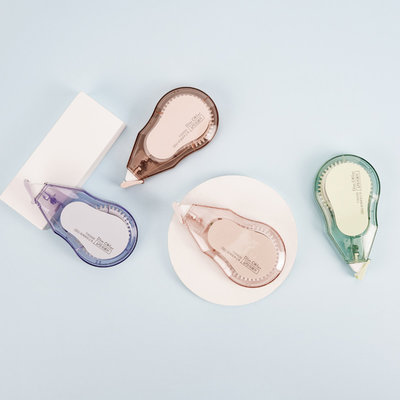 Customized 20m New Design Creative Plastic Correction Tape PET Clear Film School and Office Supplies Correction Roller