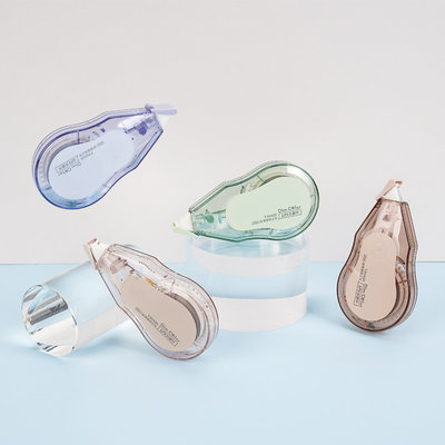 Customized 20m New Design Creative Plastic Correction Tape PET Clear Film School and Office Supplies Correction Roller