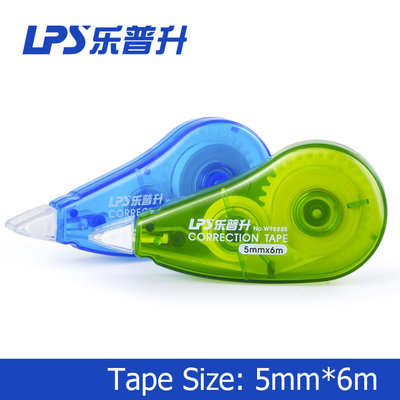 School Green Colored Correction Tape 6M Plastic Student Correction Supplies