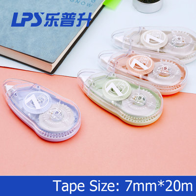 Eco-friendly Correction Tape OEM Fashionable Stationery Colored Plastic 7MM Width Custom Correction Roller Big