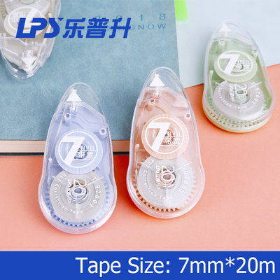 Eco-friendly Correction Tape OEM Fashionable Stationery Colored Plastic 7MM Width Custom Correction Roller Big