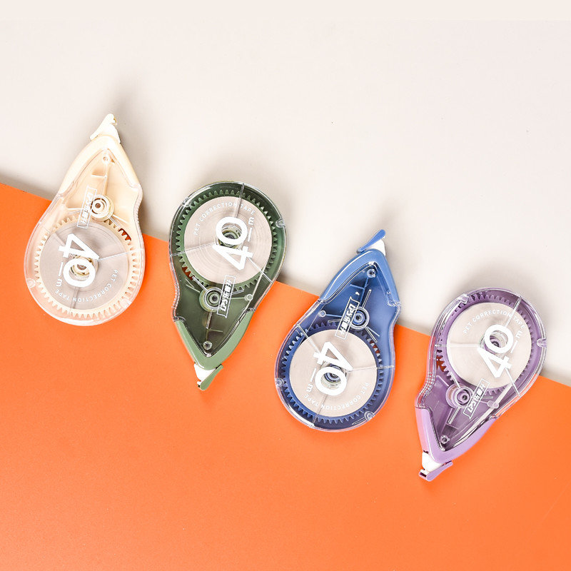 New Arrival Drop-resistant Plastic Whiteout Correction Tape Large Capacity 40m Length Correction Tape Rolls