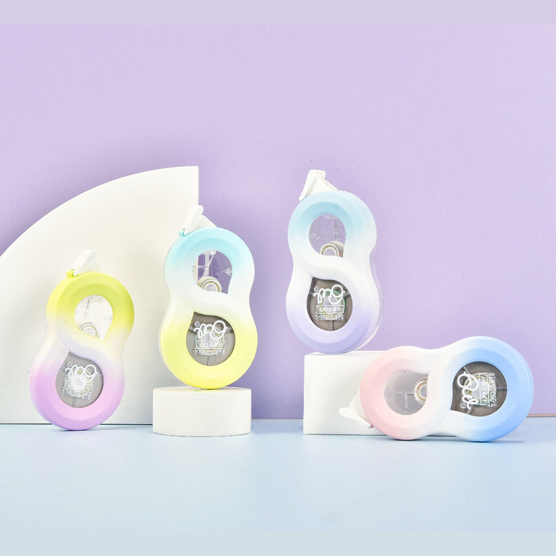 Classical Stationery Whiteout Tape Durable PET Tape Gradient Color Correction Tape
