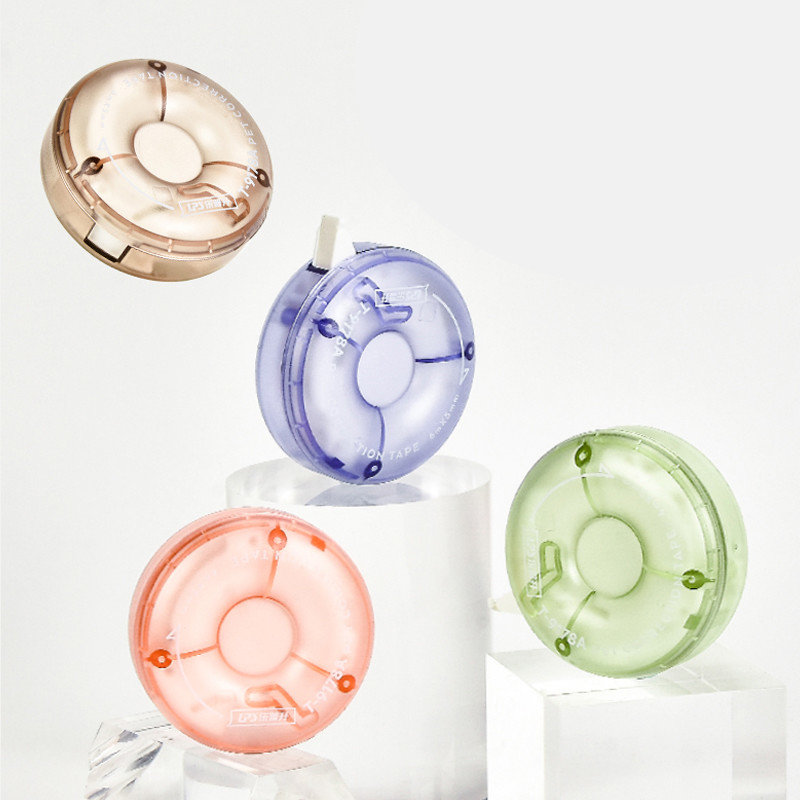 Students Funny Stationery Round Shape Doughnut Style Twisting Correction Tape Cute Mini Size