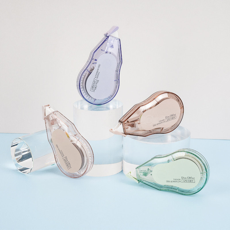 Customized 20m New Design Creative Plastic Correction Tape PET Clear Film School and Office Supplies Correction Roller