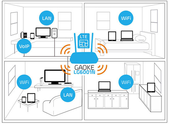 LOC3000P 4G Outdoor CPE ODU+IDU , Gaoke M2M Solution LTE CPE CAT4, WIFI AC, MNO&MVNO