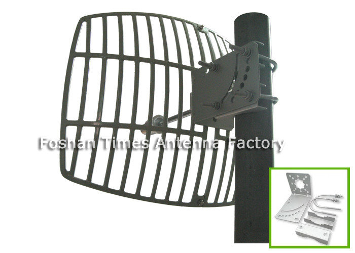 Aluminum Wireless Grid Antenna 4.5G 4.9G , 25dbi Wifi Antenna Gray Color