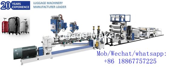 High quality Components Luggage Suitcase Two Three Layers PC/ABS co-extrusion sheet making machine supplier