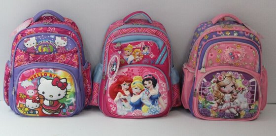 Hot sale 15 inch ,16 inch 3D carton Fashion school backpack supplier