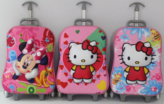 6-inch EVA Children Travel Wheeled Bags 3D Bow Pattern Girls Trolley Suitcase Kids Trolley supplier