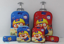 3D carton EVA trolley school bag 3 pcs supplier