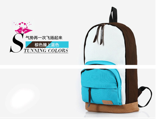 Fashion canvas backpack supplier