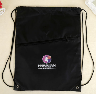 custom printing polyester/ nylon draw string bag supplier
