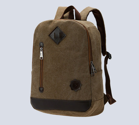 Canvas school  backpack supplier