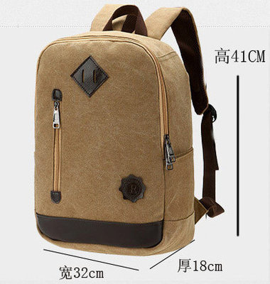 Canvas school  backpack supplier