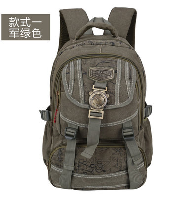 Canvas school  backpack supplier