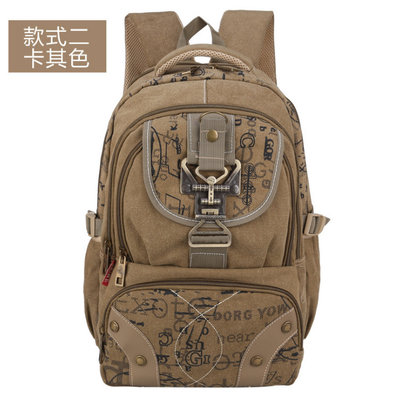 Canvas school  backpack supplier