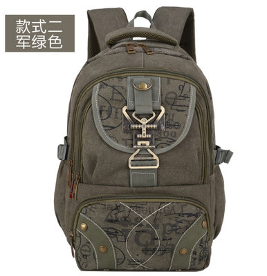 Canvas school  backpack supplier