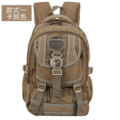 Canvas school  backpack supplier