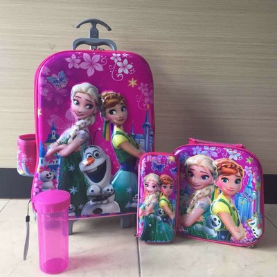 Hot sale   3D/6D    Kids   Trolley 3 pcs with water bottle supplier