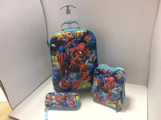 Hot sale   6D    Kids   Trolley  3 pcs / trolley school bags  / children travel bags supplier