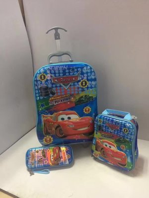 Hot sale   6D    Kids   Trolley  3 pcs / trolley school bags  / children travel bags supplier
