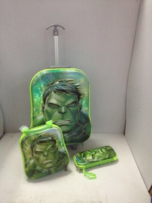 Hot sale   6D    Kids   Trolley  3 pcs / trolley school bags  / children travel bags supplier