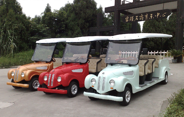 Electric clasic car, electric vintage car, electric sightseeing bus, electric passanger car, electric shuttle bus