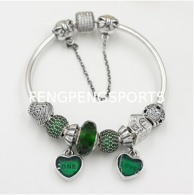 Finished chain female bracelet s925 sterling silver jewelry green bracelet
