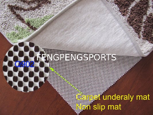 waterprove PVC non slip rug pad white color OEM sizes