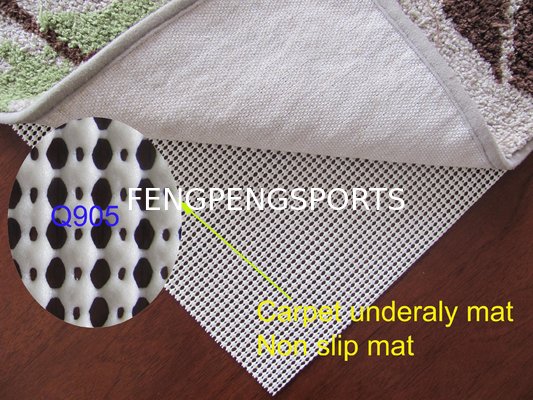 waterprove PVC non slip rug pad white color OEM sizes