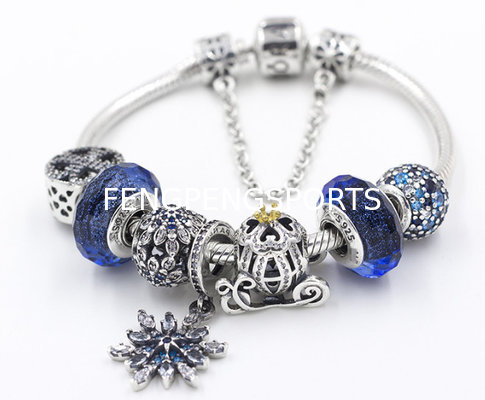 Finished chain female bracelet s925 sterling silver 5 beads bracelet