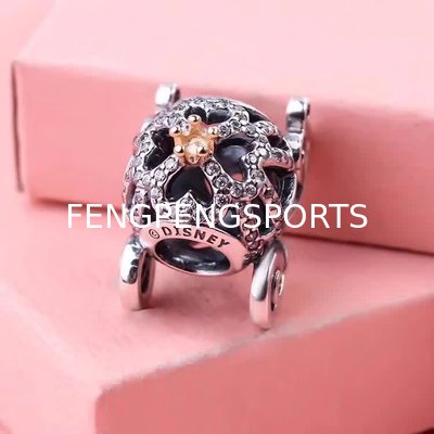 2018 New style 1：1 925 sterling silver bracelet disney pumpkin car beads