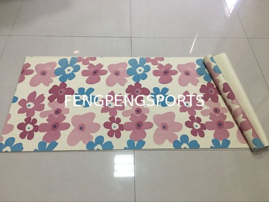 PVC Yoga Mat Custom logo print 100% eco pvc free yoga mat with carry strap