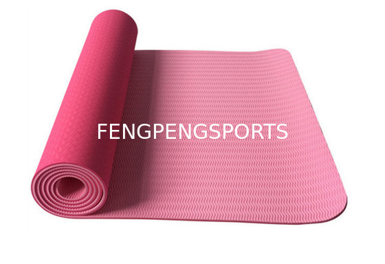 RED/PINK color double-side TPE yoga mat for sale! high quality offer amazon