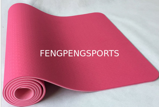 RED/PINK color double-side TPE yoga mat for sale! high quality offer amazon