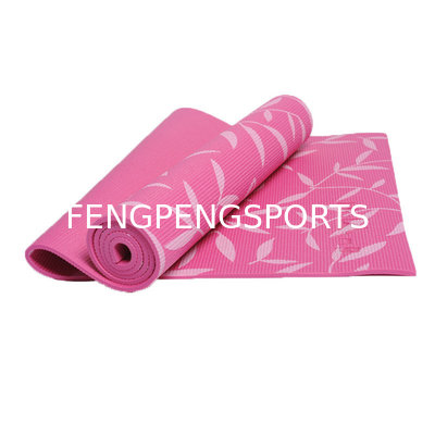 Printing Yoga Mat flower pattern blue yoga mat PVC eco Material washable mat