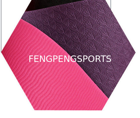 Rouge Rose yoga mat with TPE high destiny good quality cheap price yoga mat,training mat