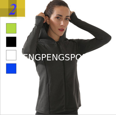 Korean version of 2017 new running fitness was thin and comfortable zipper hooded sports casual jacket