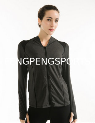 Korean version of 2017 new running fitness was thin and comfortable zipper hooded sports casual jacket